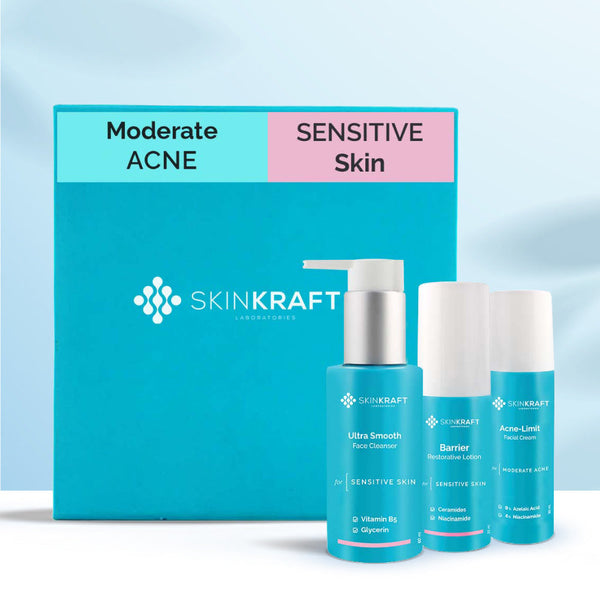 SkinKraft Customized Moderate Acne Kit For Sensitive Skin